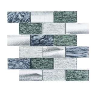 Starlight Random Strip Glass & Stone Mosaic 1 sqft per pce, 11 pcs per ...
